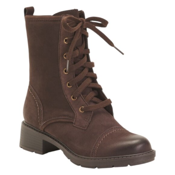 Clarks | Shoes | Clarks Nubuck Leather Hearth Maye Comfort Booties ...